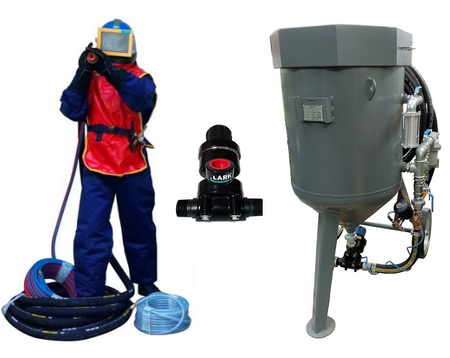 COMPLETE remote controlled sand blasting package 150L TMV | SAND ...